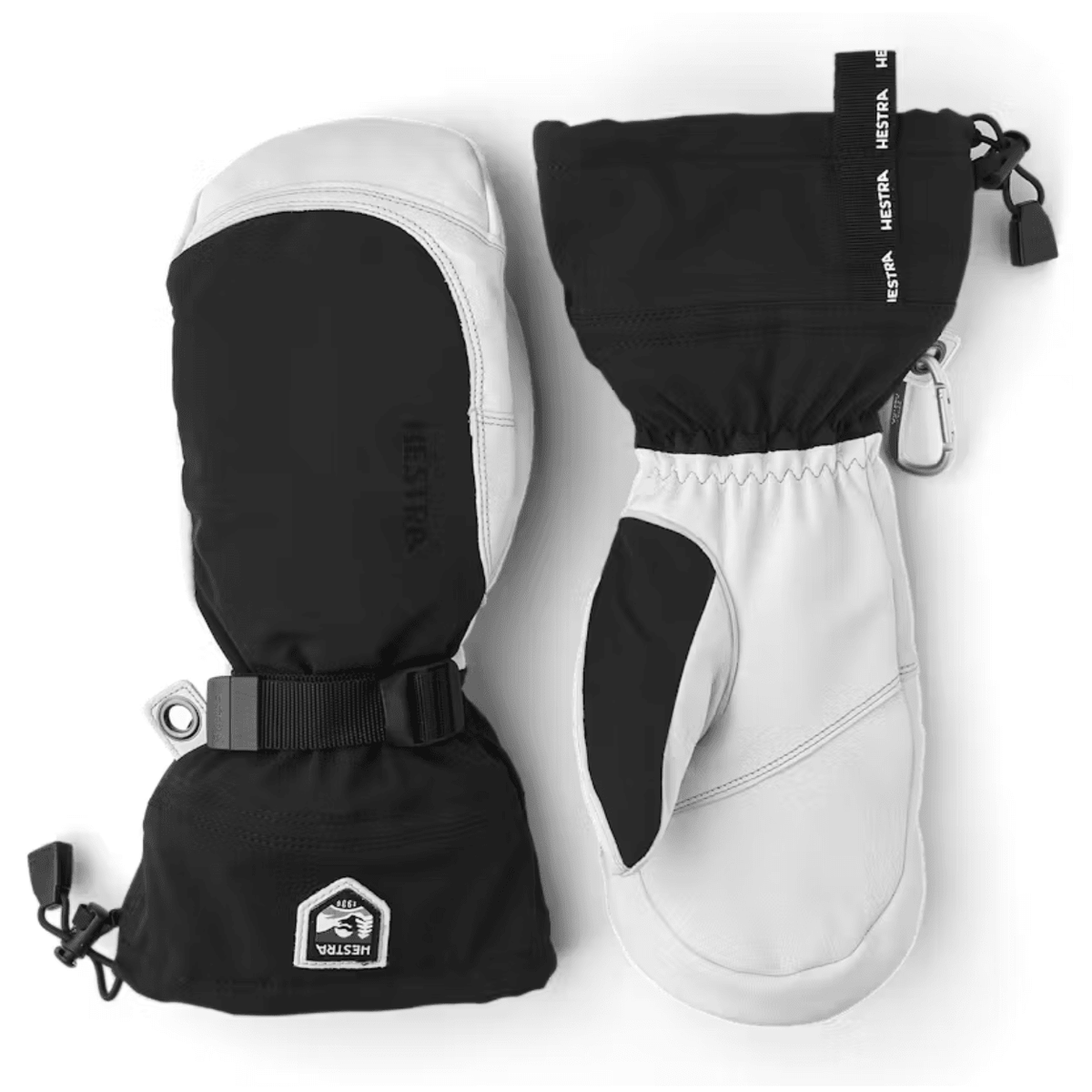 HESTRA Army Leather Extreme Mitt - Black/Offwhite | Alpingaraget