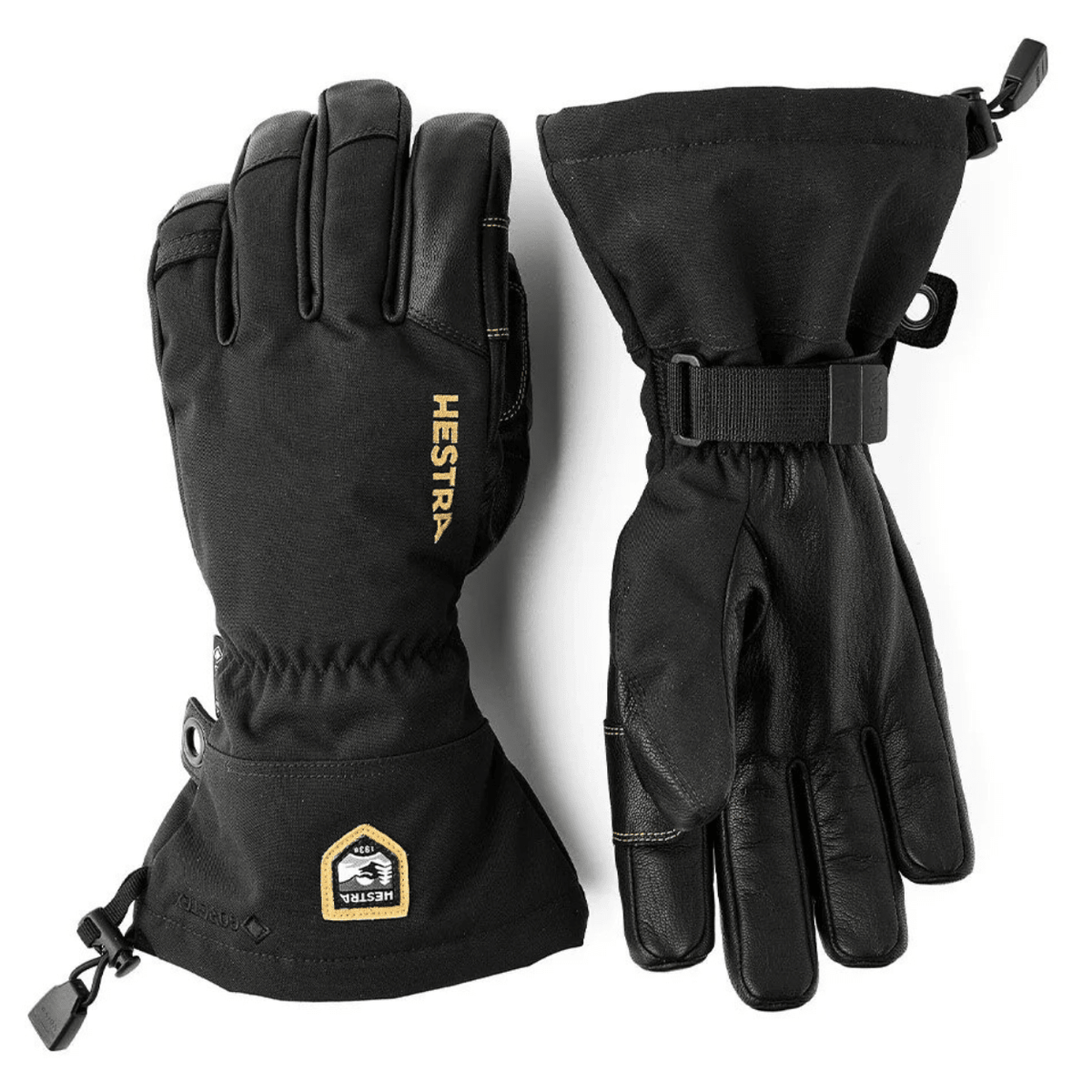 HESTRA Army Leather Gore-Tex 5 Finger - Black/Black ullfoder – Alpingaraget