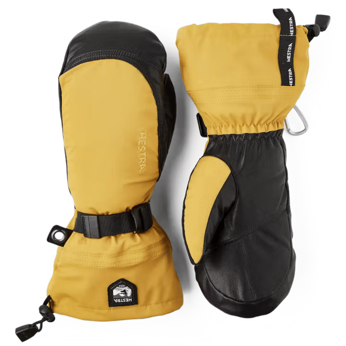 HESTRA Army Leather Extreme Mitt - Mustard/Black | Alpingaraget