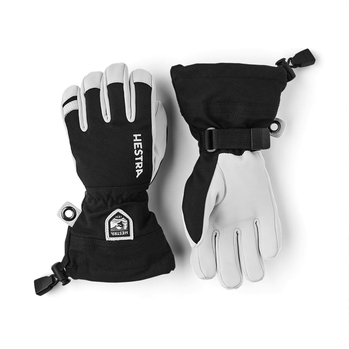 Hestra Junior Army Leather Heli Ski 5 Finger - Black – Alpingaraget